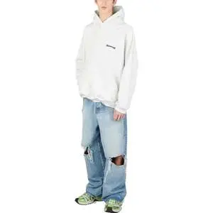 Balenciaga Bb Corp Cotton Hoodie
