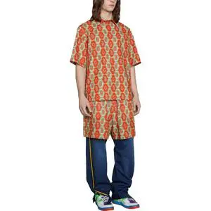 Gucci Cotton Linen G Paisley Shirt - Orange