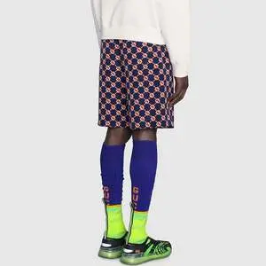 Gucci Gg Hexagon Silk Crepe Shorts