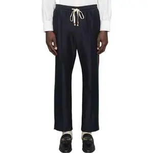 Gucci Cotton Trouser With Web Detail