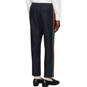 Gucci Cotton Trouser With Web Detail