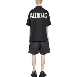 Balenciaga Tape Type Short Sleeve Shirt Large Fit