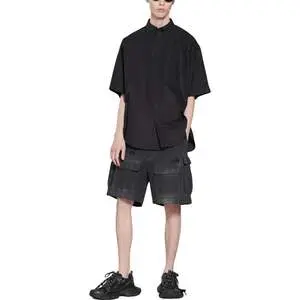 Balenciaga Tape Type Short Sleeve Shirt Large Fit