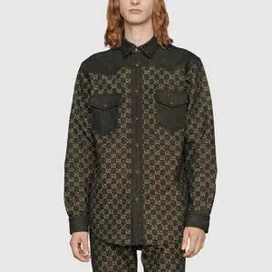 Gucci Gg Jacquard Denim Shirt