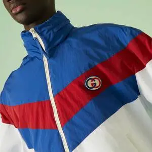 Gucci Nylon Zip Jacket With Patch