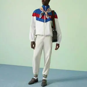 Gucci Nylon Zip Jacket With Patch