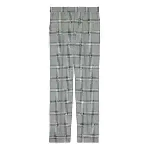 Gucci Horsebit Check Wool Tailored Pant - Grey