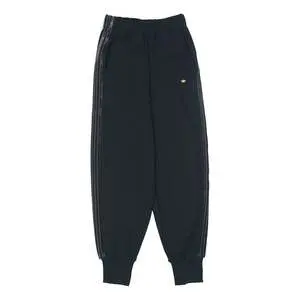 Adidas French Terry Jogger Pants With Velvet Stripes - Black