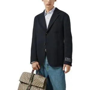 Gucci Lightweight Wool Blazer With Web Label