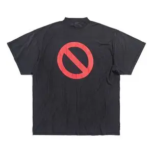 Balenciaga Bfrnd Series Inside-out Oversized T-shirt - Black Faded