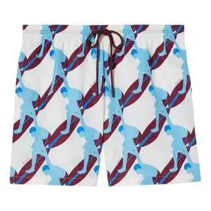 Gucci Technical Poplin Swim Short - White/sky