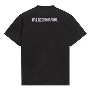 Balenciaga Turn Slit T-shirt - Washed Black