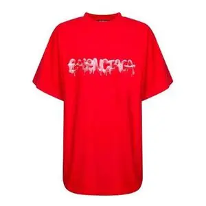 Balenciaga Slime Oversized T-shirt 'red White - Red/white