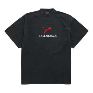 Balenciaga X Puma Oversized T-shirt - Black Faded