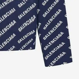 Balenciaga Allover Logo Knit Cardigan