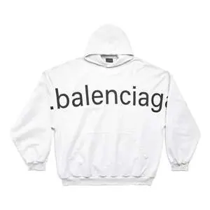 Balenciaga Bal.com Popover Hoodie - White