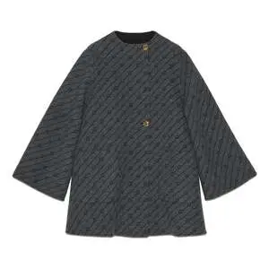 Gucci Reversible Diagonal G Wool Coat - Black