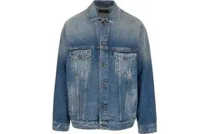 Balenciaga Back Emblem Patch Denim Jacket