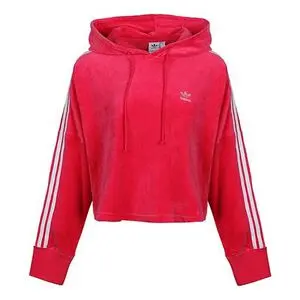 Adidas Originals Cropped Velour Hoodie