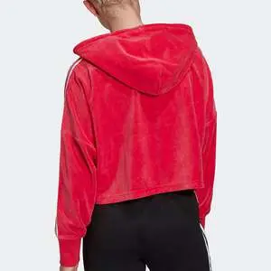 Adidas Originals Cropped Velour Hoodie