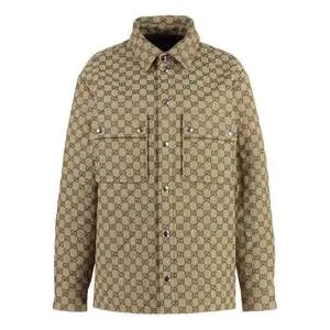 Gucci Gg Canvas Shirt 'beige Ebony - Beige/ebony
