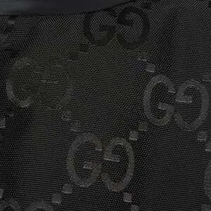 Gucci Nylon Down Jacket With Gg Inserts - Black