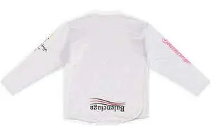 Balenciaga Upside Down Long Sleeve T-shirt - White