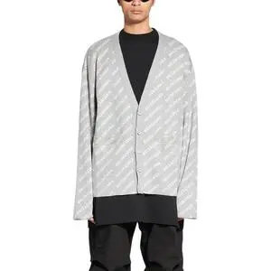Balenciaga Mini Allover Logo Cardigan