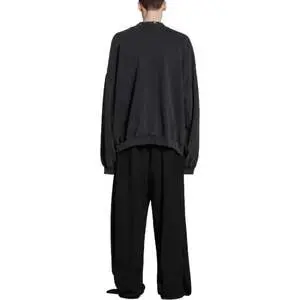 Balenciaga Pierced Round Oversized Sweatshirt