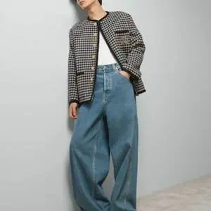Gucci Wool Gingham Jacket With Interlocking G 'beige Blue