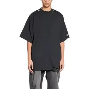 Balenciaga 3b Sports Icon Repaired Oversized T-shirt - Washed Black