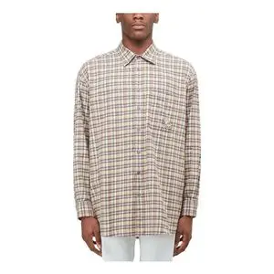 Gucci Chicken Embroidery Check Shirt - Beige