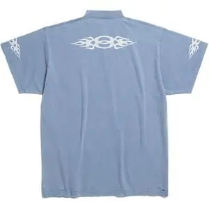 Balenciaga Burning Unity T-shirt Oversized - Light Blue
