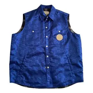 Gucci Gg Down Vest - Blue