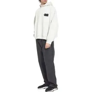 Balenciaga Oversized Hoodie With Graphic Detail - Ecru