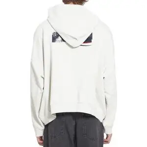 Balenciaga Oversized Hoodie With Graphic Detail - Ecru