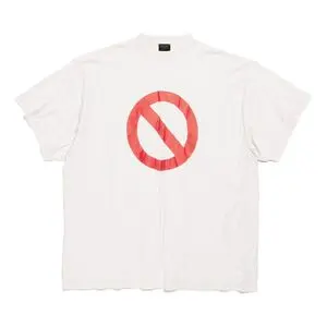 Balenciaga Bfrnd Series Inside-out Oversized T-shirt - Off White