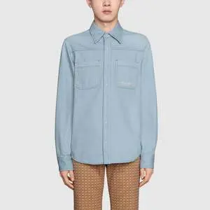 Gucci Les Pommes Oxford Cotton Shirt