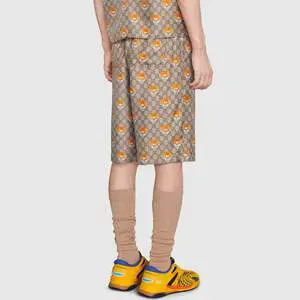 Gucci X Kai Gg Silk Shorts - Tan
