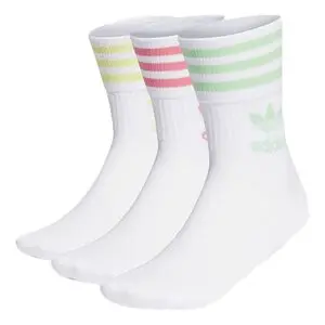 Adidas Originals Enjoy Summer Mid Cut Crew Socks 3 Pairs - White