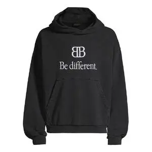 Balenciaga Bb Be Different Popover Hoodie - Black/white