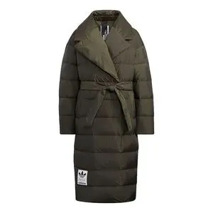 Adidas Originals Long Down Jacket - Olive Green