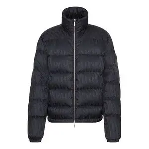 Dior Oblique Down Jacket In Nylon Jacquard - Black