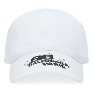 Balenciaga Hand-drawn Bb Icon Cap - White