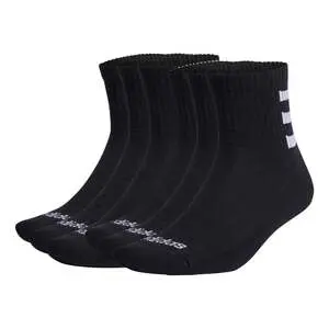 Adidas Half-cushioned 3-stripes Quarter Socks 3 Pairs - Black