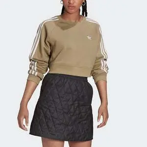Adidas Originals Cropped Sweatshirt With Three-stripes Detail
