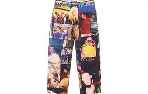 Supreme X Mark Leckey Fw23 Week4 Hardcore Patchwork Loose Fit Chino Pants 'multicolor