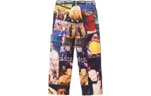 Supreme X Mark Leckey Fw23 Week4 Hardcore Patchwork Loose Fit Chino Pants 'multicolor