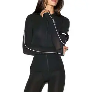 Nike X Skims Weightless Layers Full-zip Hoodie - Obsidian