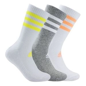 Adidas 3-stripes Crew Socks 3 Pairs - White/grey